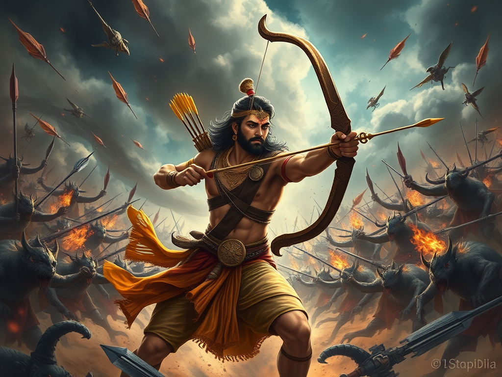 6.086. indrajit forced out of nikumbhilA – rAmabhaktisAmrAjyam